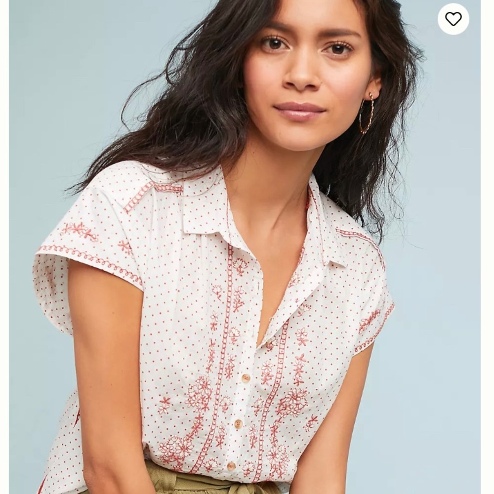 Anthropologiemaeve Riley Embroidered Tunic Size Xs - Gem